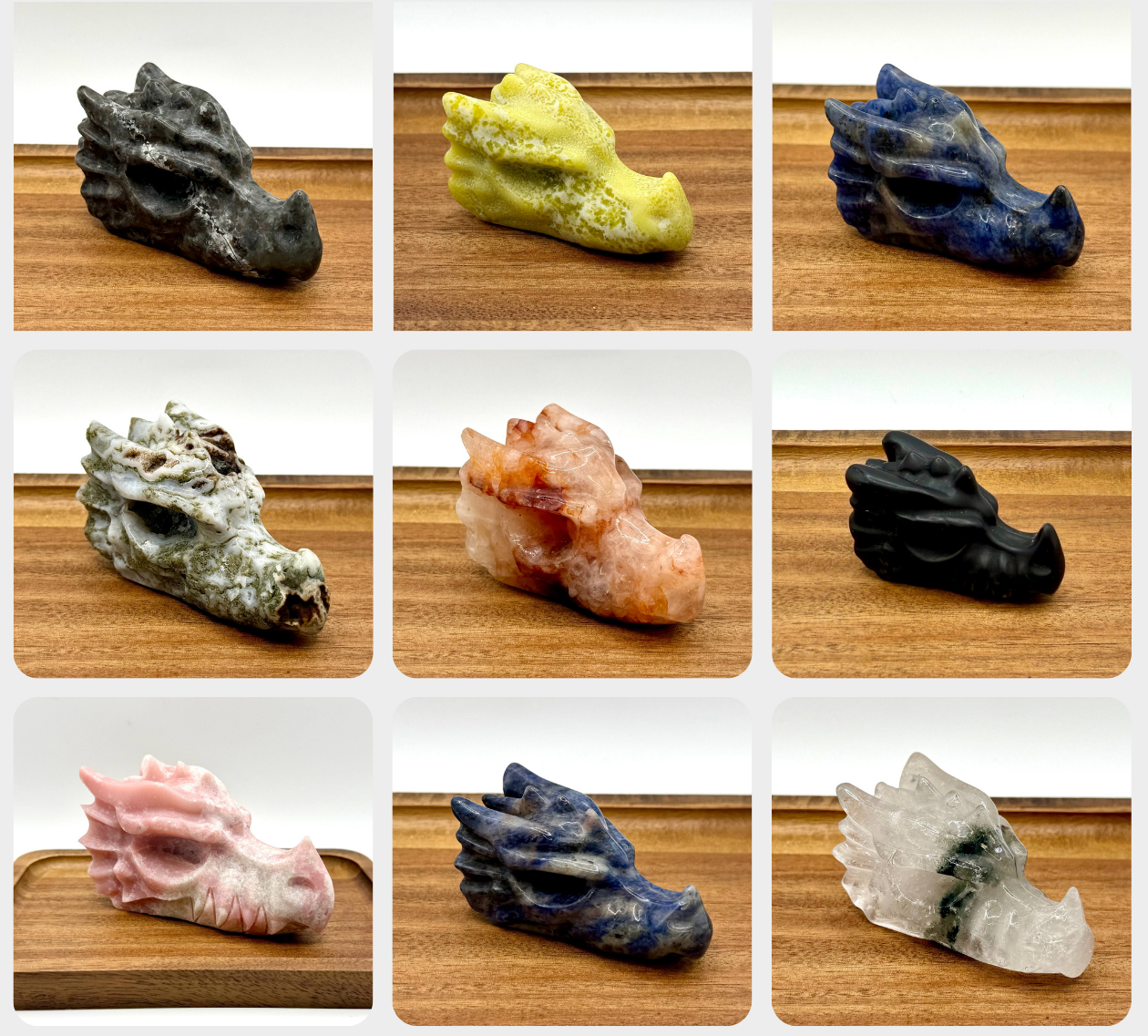 Dragon Head | Crystal Carving – Thimble & Trinket
